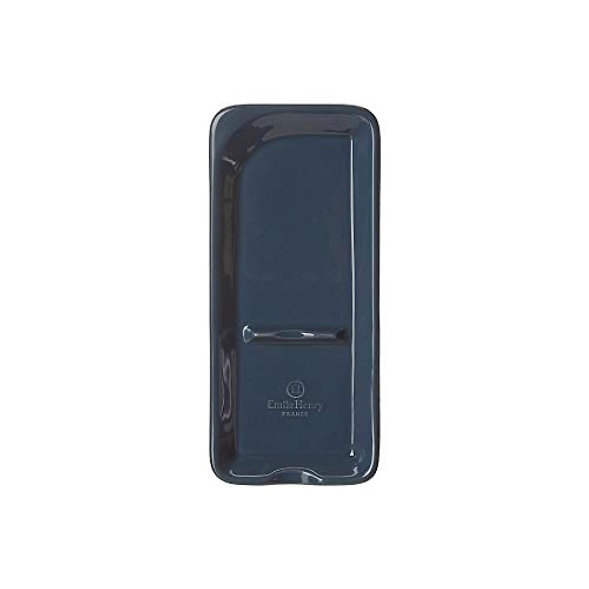 Emile Henry Made In France Blue Flame Ridged Spoon Rest