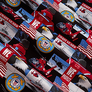 Military Coast Guard Allover Multi, Fabric by the Yard