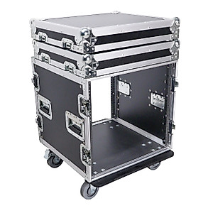 ProX T-12RSS 12U Vertical Amp Rack Mount Flight Case with Caster Wheels