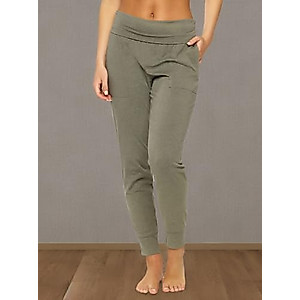 Felina | Organic Cotton Stretch Fold-Waist Joggers (Slate, Small)