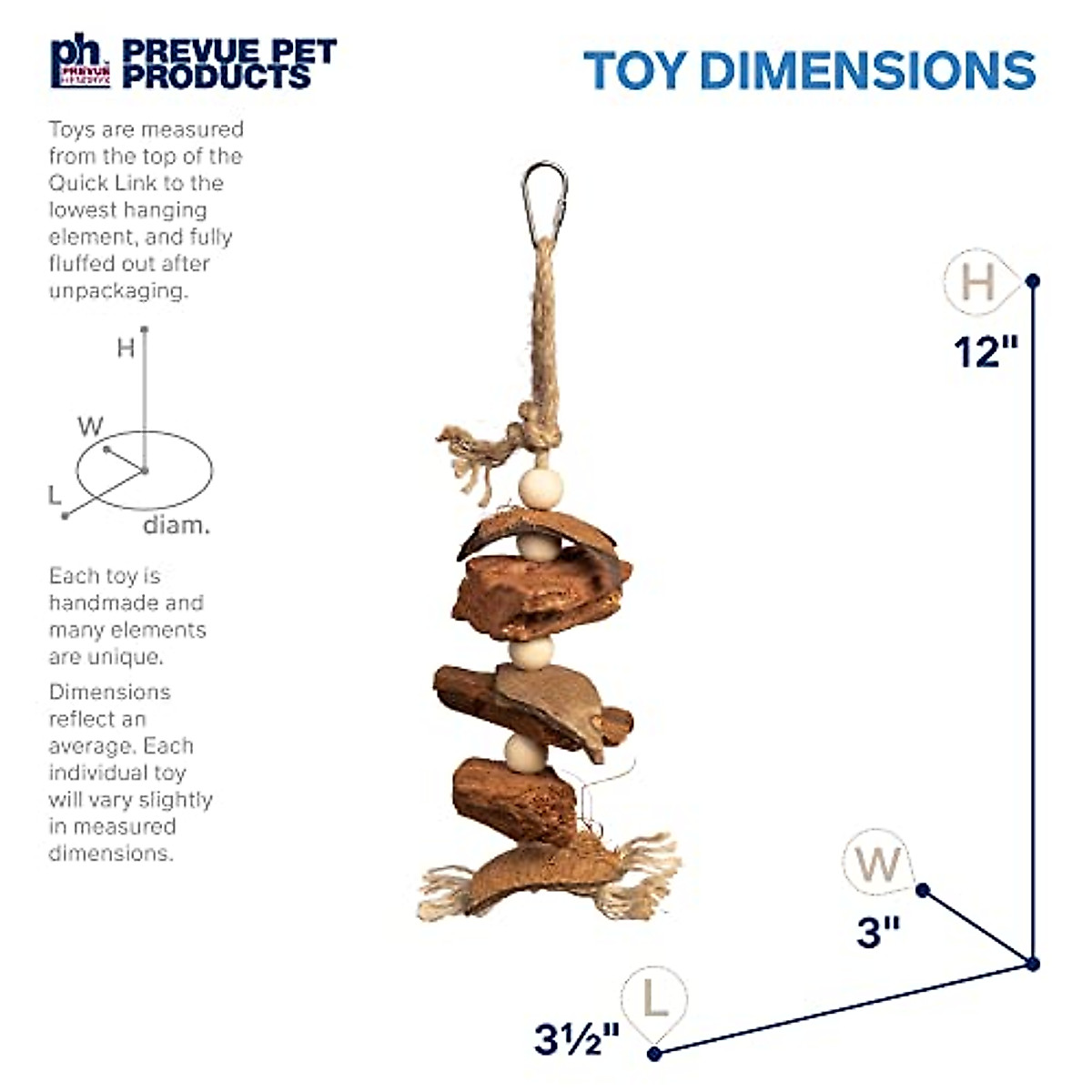 Prevue Hendryx Naturals Physical & Mental Naturals Mangrove Bird Toy 62805