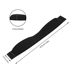 Headband Pad in Sponge Head Pad Replacement Cushions Pad Headband Cover with 2 Section Sponge in Black Compatible with Sennheiser HD650 HD660S Earphones