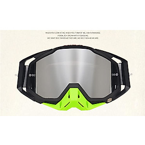 Wind Dust Anti UV Off-road Glasses,Ski Motorcycle Cross-country Sports Riding Glasses,Durable Portable for Outdoor Sports (black)
