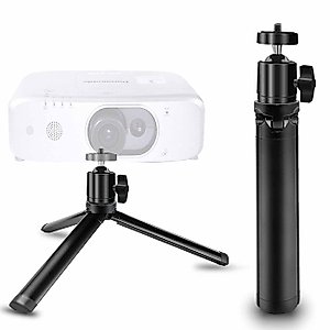 Mini Projector Tripod, JCWINY Metal Mini Tripod with Ball Head Mount, Desktop Tabletop Stand Tripod for Mini Projector, Smooth 4, Osmo Mobile, Vimble 2, Gimbal Handle Grip Stabilizer and All Cameras