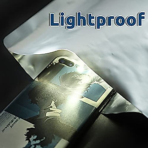 YunKo 100 PACK Mylar Bags for Food Storage Resealable Zippered Foil Bags Sealable Packaging Bags Stand Up Bags For Coffee Bean，Tea (10"X14", 7"x10", 5"x8")