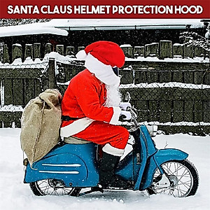 Christmas Motorcycle Helmet Cover Santa Claus Hat Full Face Funny Plush Moto Helmet Decoration Xmas Motorcycle Skiing Accessories for Men
