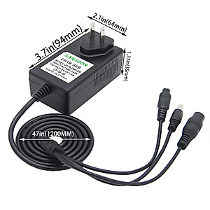 SANJOON 29.4V 1.5A Charger (3 Plugs) Suitable for 24V/29V Lithium Batteries. Quick and Intelligent Replacement of All Brands of 24 Volt Electric Scooters, Scooters, Earth Bikes, and Razors