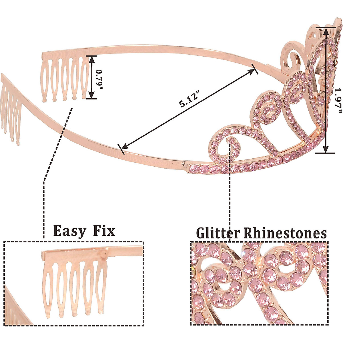 MEANT2TOBE 30th Birthday Sash and Tiara for Women - Fabulous Glitter Sash + Gravity Rhinestone Pink Premium Metal Tiara for Her, 30th Birthday Gifts for 30 Party