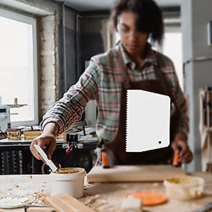 DLUGOPIS adhesive spreader notched Glue Spreader adhesive barrier spreader plastic trowel notched 3/16 Inch Inch Tooth, Hardwood Flooring Spreader spread epoxy (2)