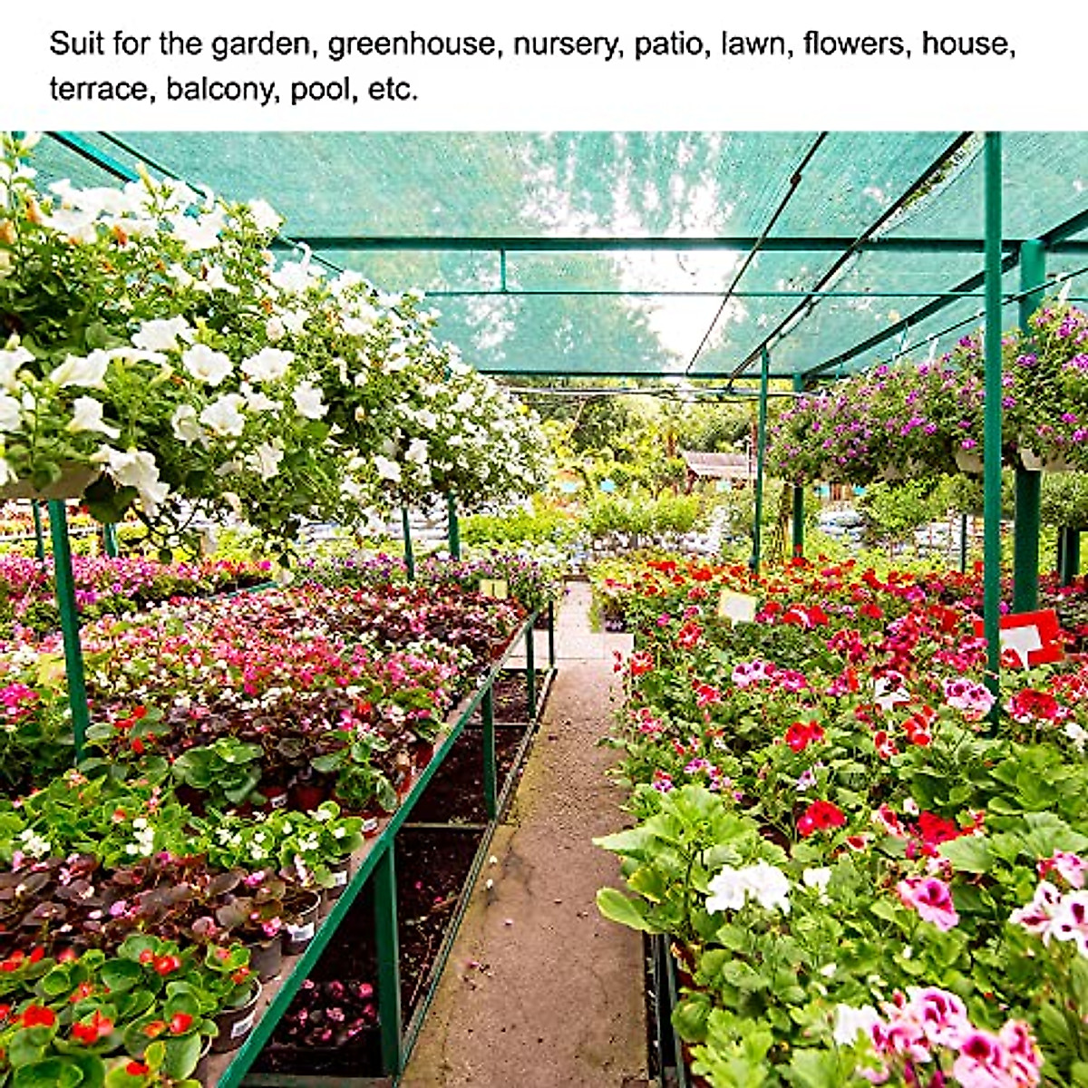 MECCANIXITY Garden Plants Shade Cloth with Grommets 3x2m, 5m Cord Mesh Fabric Sunshade Cover Net, White