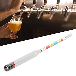 Garosa 10Pcs Triple Scale Hydrometer Home Brewing Meter Hydrometer Alcohol Home Brewing Beer Liquid Hydrometer Test Jar Household Supplies