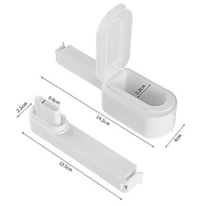 Yvey Food Clip Set, 2 Sizes, Flip-Up Chip Bag Clips for Airtight Food Storage, Durable Plastic Sealing Clips (Square)