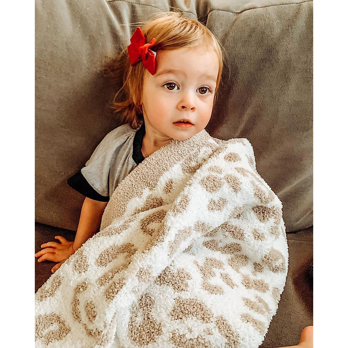 Bazzle Baby Cozy Hugga Baby Blanket | Plush Blanket for Girls and Boys | Ultra Soft Barefoot Blankets, Crib Accessories - 40" x 36", Leopard