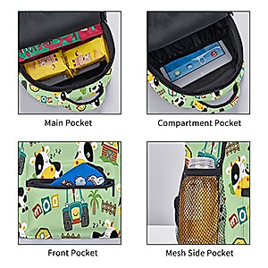 KiuLoam Funny Cow In Farm Yard Kids Backpacks For Toddler Boys And Girls Preschool Backpack With Chest Strap 12 Inch