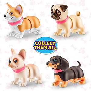 Pets Alive Booty Shakin' Pups (Frenchie & Dachshund) by ZURU 2 Pack Interactive Mini Dog Toys That Walk, Waggle, and Booty Shake, Electronic Puppy Toy for Kids and Girls