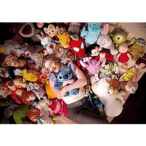 Disney Store Official Angel Medium Soft Toy for Kids, Cuddly Character with Fuzzy Texture and Embroidered Details, Flexible Floppy Ears, Plushy Suitable for All Ages.