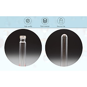 HDA Glass Test Tubes 13x100mm Soda Lime Glass, with Screw Cap, Round Bottom, 100 Pieces