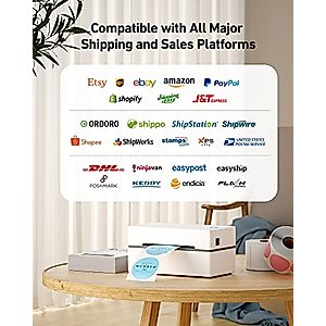 MUNBYN Shipping Label Printer P130, 4x6 USB Thermal Label Printer, Desktop Barcode Label Printer for Shipping Packages Home Small Business, Easy Setup Compatible with Mac, Windows, Linux, UPS, USPS