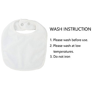 Maiwa White Terry cloth Waterproof 7 Pack baby bibs with Snaps for boy girl unisex, drool,eating and teething bibs