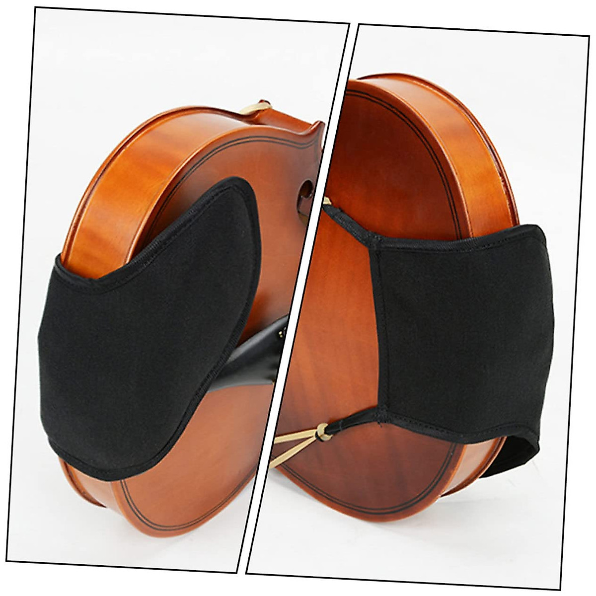 Totority Violin Pad 3 Pcs Violin Chin Rest Violin Shoulder Rest Violin Stand Soft Safety Violin Tuner Shoulder Rest for Violin 4/4 Violin Chin Cushion Violin Chin Protector Pad Cotton Foldable