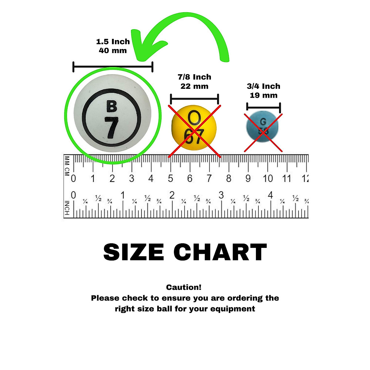 MR CHIPS Professional 1.57” (40 mm) White Single Number Bingo Balls - Ping Pong Style for Manual Cage Only