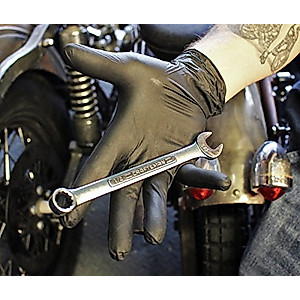 Adenna Dark Light 9 mil Nitrile Powder Free Exam Gloves (Black), Large - Box of 100 (DLG676)