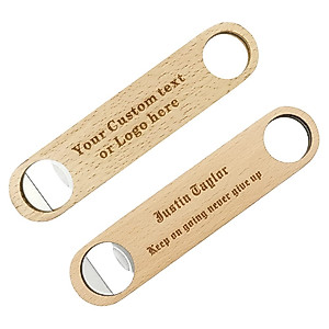 Personalized Bottle Opener, Custom Engraved Beer Bottle Openers, Wooden handle Speed Opener