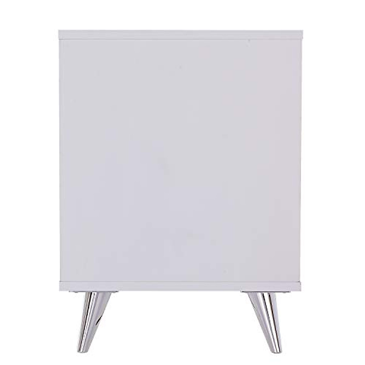 Southern Enterprises Oren Bedside Table w/Drawers Nightstand, White