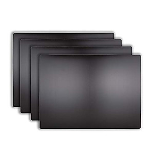 Extra Large Black Cutting Board Mats 4 Pack, NSF Certified HDPE for Restaurants, 24x18 Inch