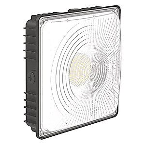 KCCCT LED Canopy Lights 70W 9100lm LED Gas Station Canopy Light Fixture IP65 Outdoor Carport Ceiling Light 600W HID/MH Equivalent,UL&DLC Listed 5000K Daylight for Gas Station,Garage,Carport