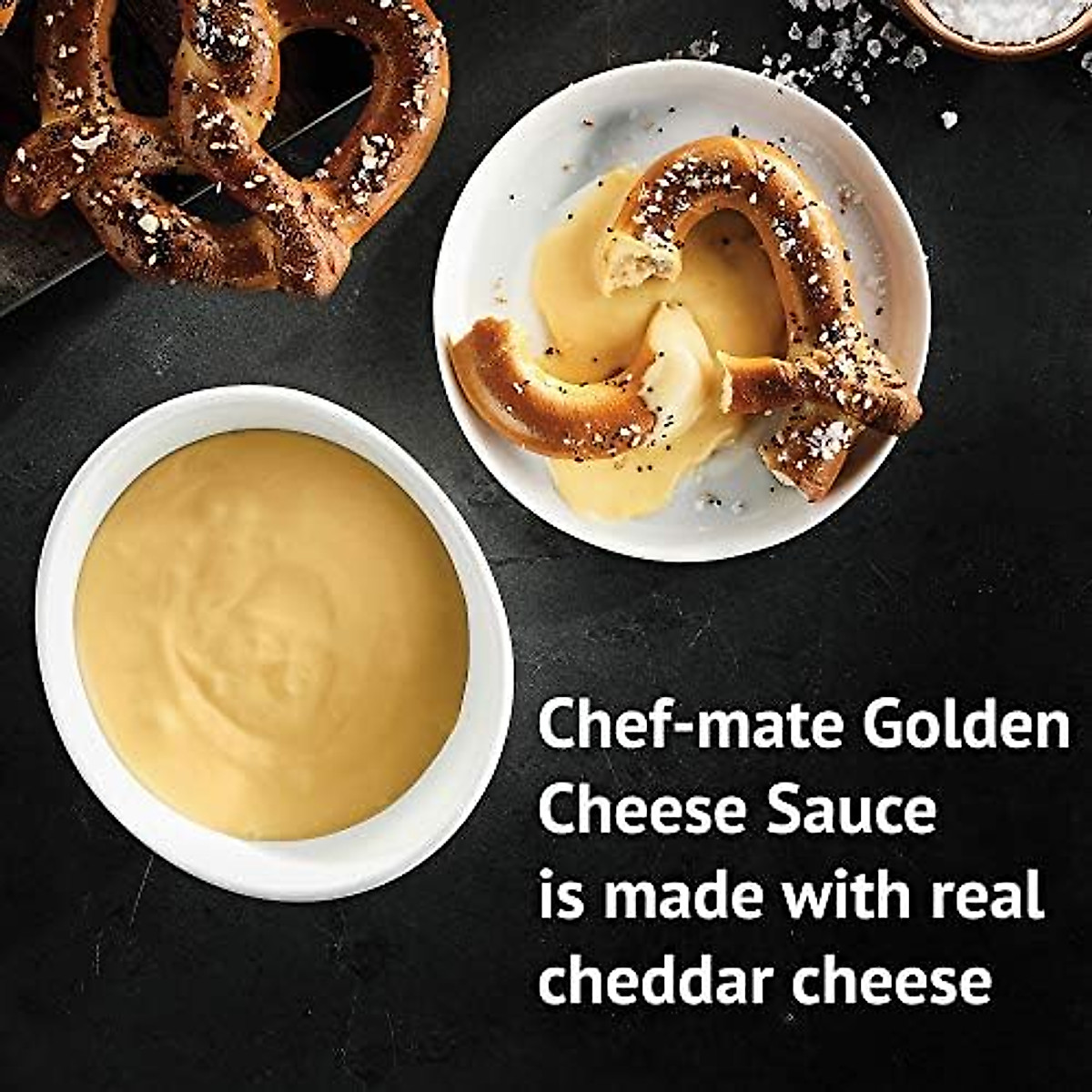 Chef-mate Golden Cheddar Cheese Sauce, Canned Food for Mac and Cheese, 6 lb 10 oz (#10 Can Bulk)