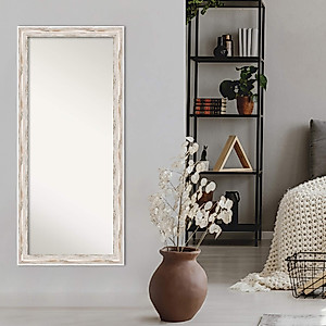 Amanti Art Full Length Mirror | Solid Wood Full Body Mirror | Alexandria White Wash Mirror Full Length | Floor Length Mirror 29.12 x 65.12"