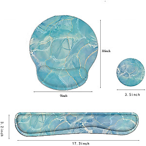 Hiyong Keyboard Wrist Rest Pad and Mouse Wrist Rest Support Mouse Pad, Memory Foam Ergonomic Support, Easy Typing and Relieve Wrist Pain, Mouse Pad Wrist Rest for Gaming, Office,Computer, Laptop…