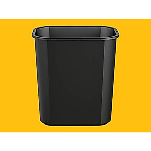 AmazonCommercial 3 Gallon Commercial Waste Basket, Black, 2-Pack