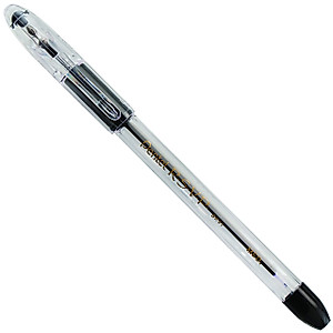 Pentel RSVP Ballpoint Pen, 1.0 mm, Black Ink, 12 Pack (BK91-A)