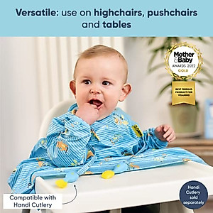 BIBaDO Mess Proof Baby Feeding Bibs, Long Sleeve Weaning Essential 6 to 36 Months Toddlers Shirt Bib, Waterproof, Machine Washable