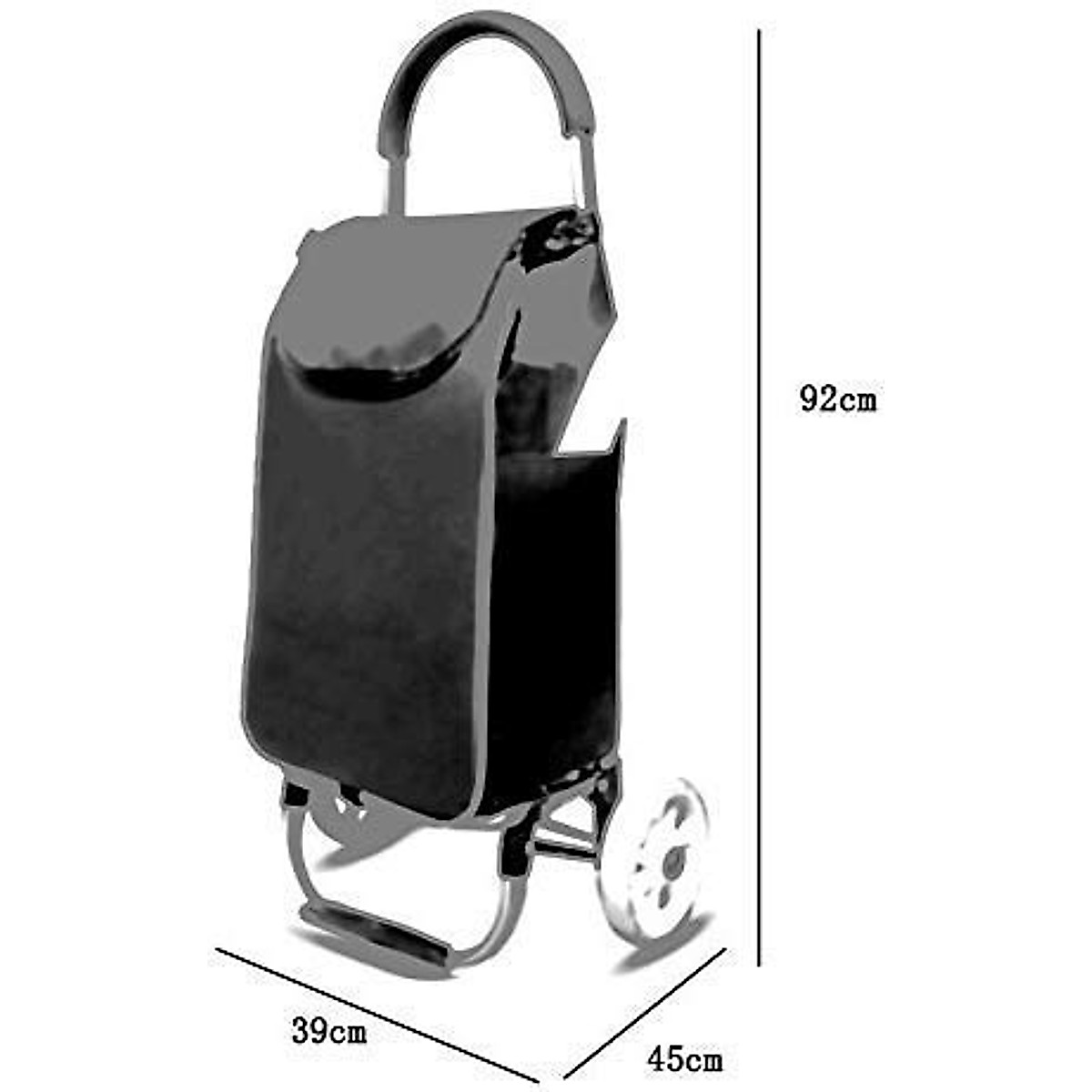 Shopping Trolley on Wheels Multi Function Shopping Cart Lightweight with 2 Wheel Large Capacity Foldable Aluminum Supermarket Push Trolley Waterproof Luggage Cart Storage Hand Trucks,Camouflage