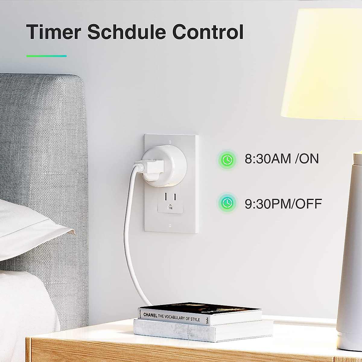 Beantech Smart Plug, WiFi Outlet Socket Compatible with Alexa Google Home, No Hub Required Surge Protection Plug, ETL Certified FCC Listed 120V 10A 2.4 GHz Wi-Fi Smart Outlet with Timer, 4 Pack