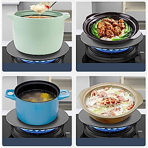 Heat Diffuser 11-Inch, UNOSCHRIM Heat Conduction Plate, Aluminum Simmer Plate, Non-Slip Thermal Conductive Plate, Cooking Induction Adapter for Glass Cookware or Ceramics Pot, Gas Stove Compatible