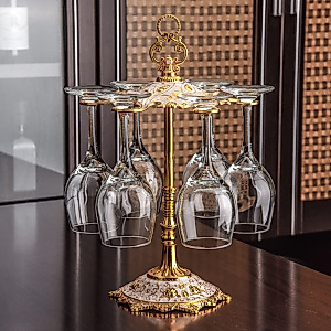 Tabletop Wine Glass Rack Stand-Alone Drying Rack Metal Drying Rack Wine Goblets Display Rack Kitchen Bar Decoration Multi-Function Display Rack Storage Rack Table top Wine Glass Holder