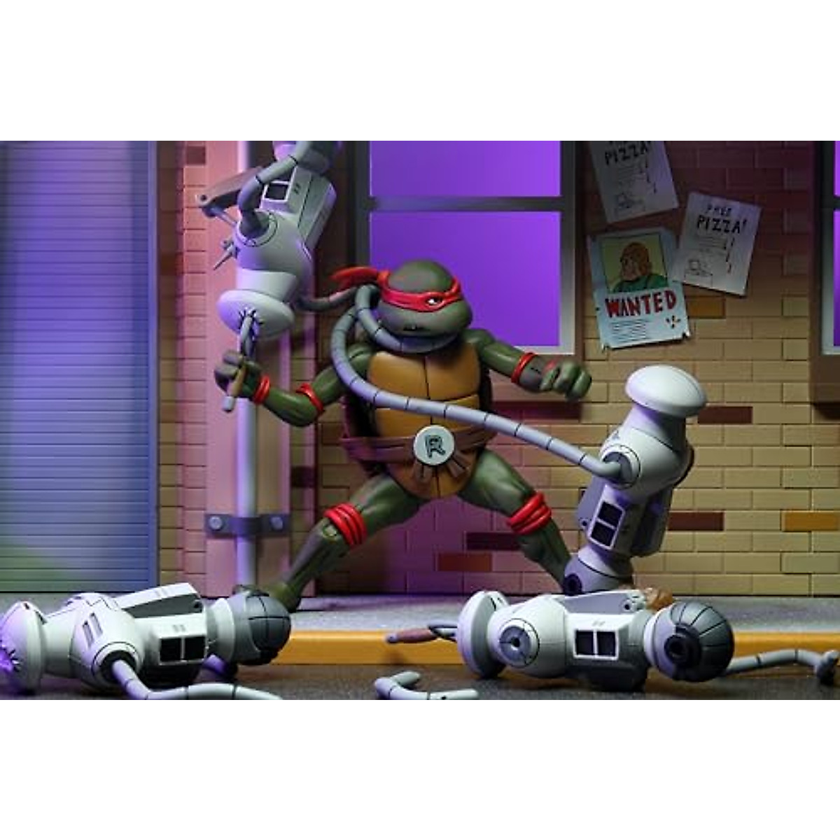 NECA Teenage Mutant Ninja Turtles Triceraton Infantryman & Roadkill Rodney 7" Scale Action Figure with Accessories