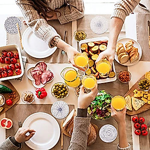 Coasters for Drinks Absorbent with Holder, Stone Coaster with Cork Backing Set of 6 - Great Gift for Birthday, Housewarming, Room Decor, Bar, Holiday Party (Blue)…