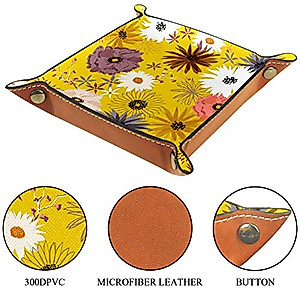 Mapotofux Vanity Tray, Toilet Tank Storage Tray, Resin Bathtub Tray Bathroom Tray, Vintage Liberty Flower Pattern