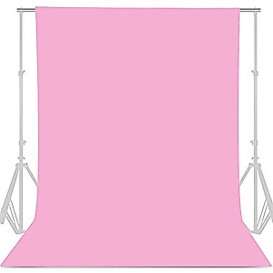 GFCC Pink Backdrop - 8FTX10FT Polyester Pink Photo Backdrop for Photoshoot Background for Photography Screen Video Recording Picture Background