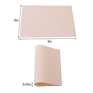 Blank Tattoo Skin, Gospire 10pcs 8x6in Double Sided Fake Eyebrow Tattoo Practice Skins for Beginners and Experienced Artists (Rubber Type)