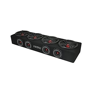 Car Audio Midrange Enclosure 4 x 6.5 2000Watts VOICEBOX® by Menace Audio® (MA-VB6525-4R) RED