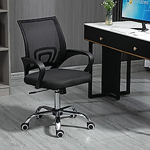 ALINUNU Office Chair, Ergonomic Office Chair, Mesh Computer Chair, Ergonomic Office Chair, Lumbar Support, Tight Sponge, Comfortable Sitting, Adjustable Executive Office Chair