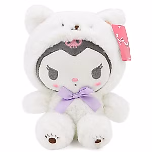 COAQAC Kawaii Cartoon White Bear Cross-Dressing Series Plush,Soft Plush Doll Cute Soft Toys, Plush Pillow Stuffed Animals Toy Birthday Gifts for Girls Kids