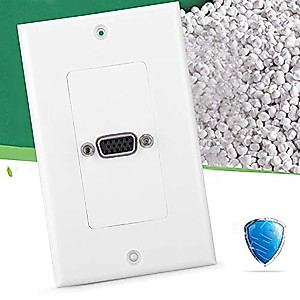 DAUERHAFT Wall Mount VGA Head Flexible Wiring Easy Installation ABS Socket Panel for Engineering Wiring