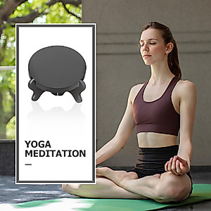 VOSAREA Obsidian Scrying Mirror Natural Black Obsidian Stone Circle Disc Round Plate Feng Shui Mirror for Office Home Desk Decor Crafts